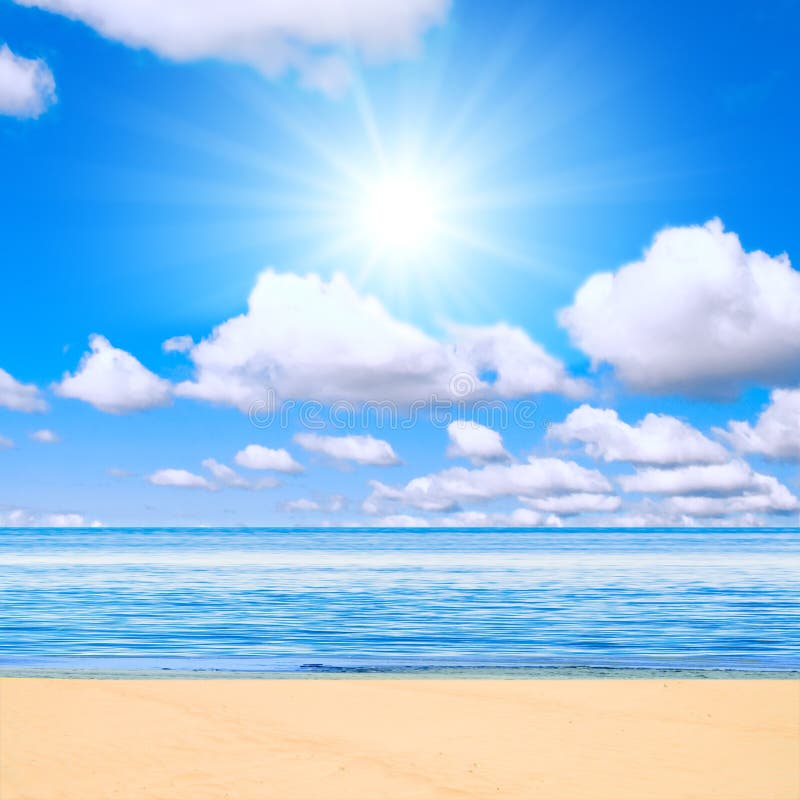 Beach under sun stock image. Image of peace, blue, landscape - 6248939