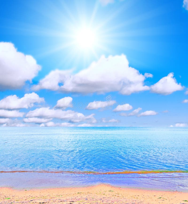 Beach under sun stock image. Image of peace, blue, landscape - 6248939