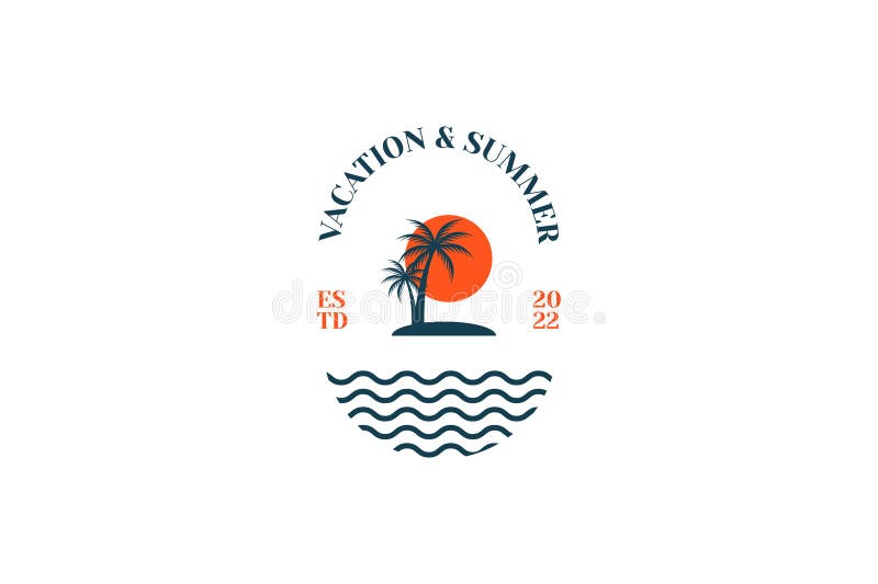 Beach Vacation Design Template Stock Vector - Illustration of summer ...