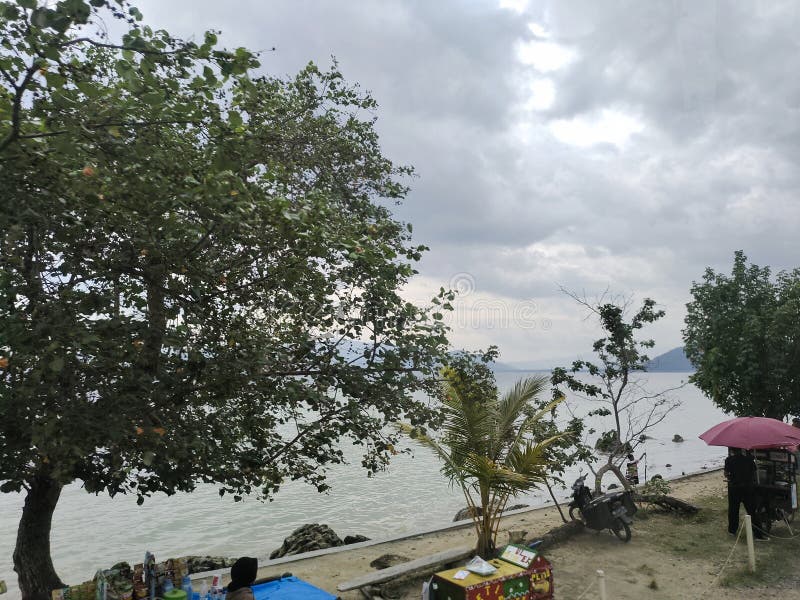 Beach is Vacation Spot in Lampung Stock Image - Image of vacation ...