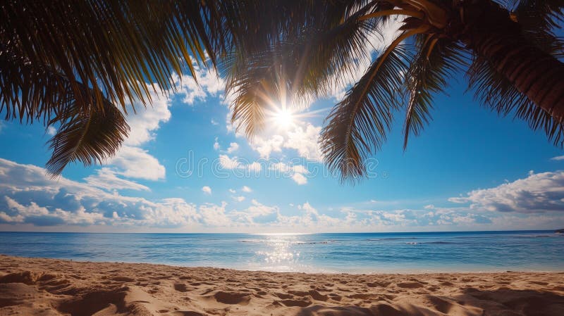 Beach Vacations. Relaxing and Picturesque Beach Scenes Stock Photo ...