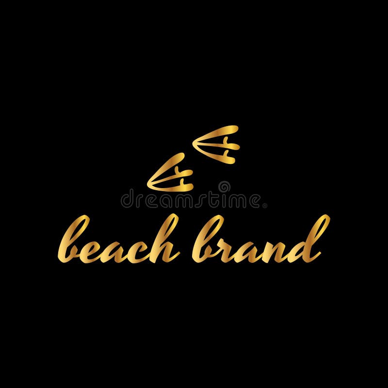 Beach Vector Logo Design Template. Wave and Sun Illustration Stock ...