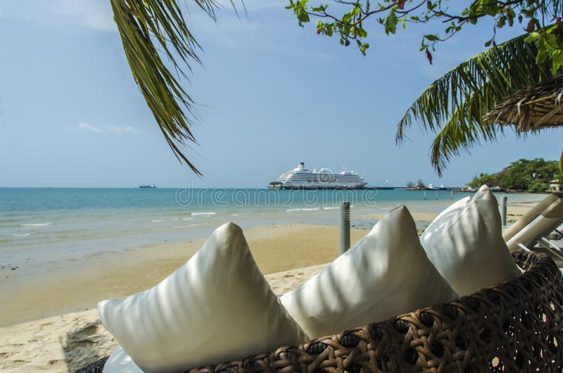 Beach view cruise stock photo. Image of coconut, view - 57879224