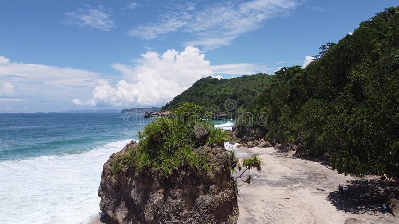 Beach view stock footage. Video of blue, paradise, nature - 340348370