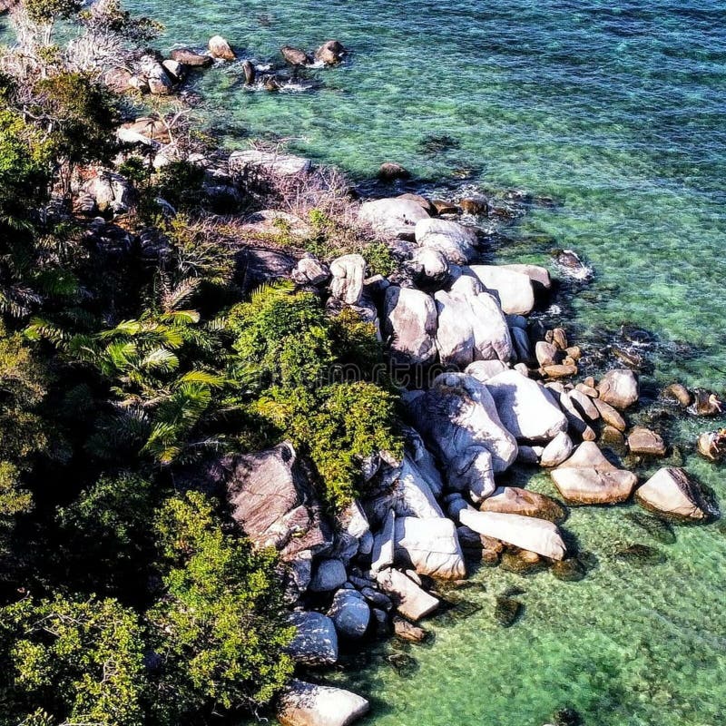 Beach View Filled with Big Rocks Stock Photo - Image of rocks, filled ...