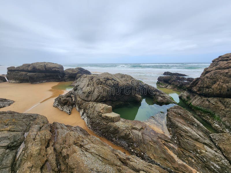 Beach View at Glentana and the Hiking Trail Stock Image - Image of ...