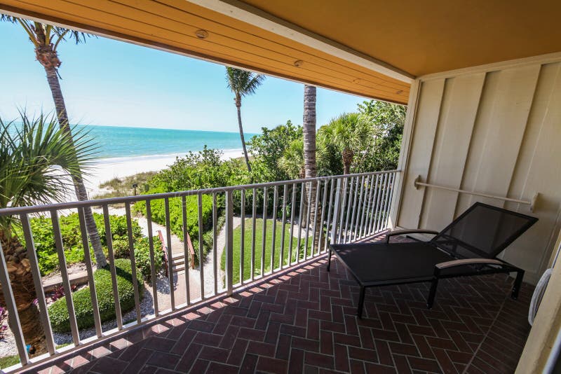 Beach View stock image. Image of brick, serene, balcony - 97867317