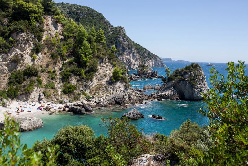 Beach View at Parga - Greece. Stock Image - Image of europe, view: 49850537
