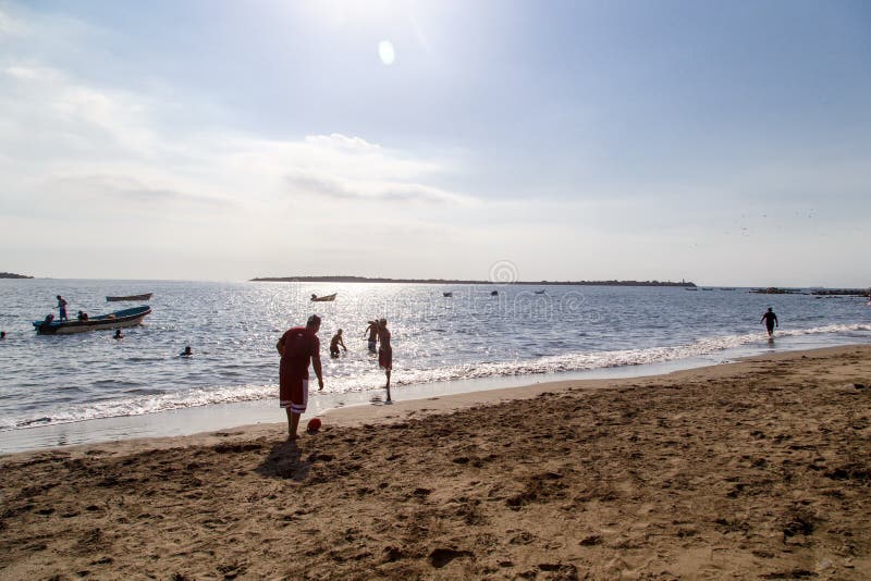 Beach View with People Around in Nicaragua Editorial Image - Image of ...
