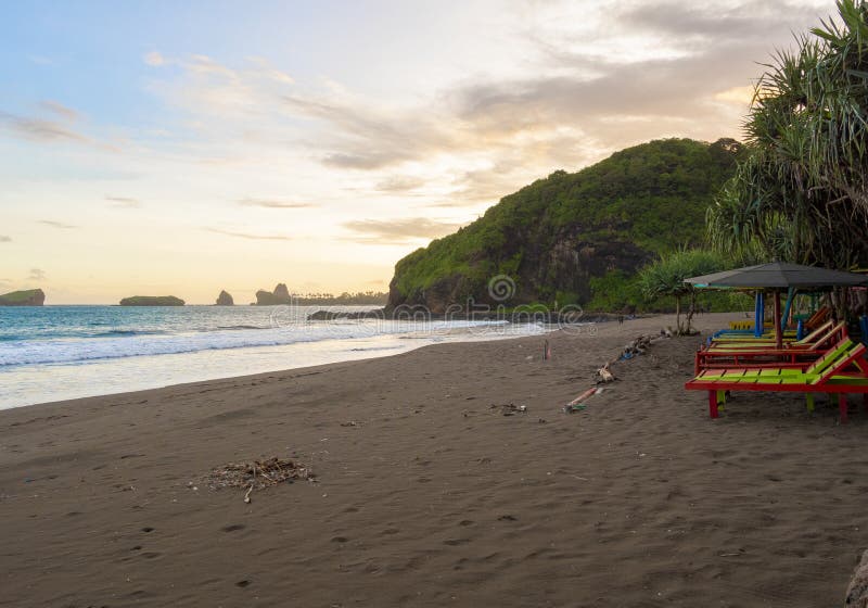 Beach View of Watu Ulo Jember Stock Image - Image of jember, vacation ...