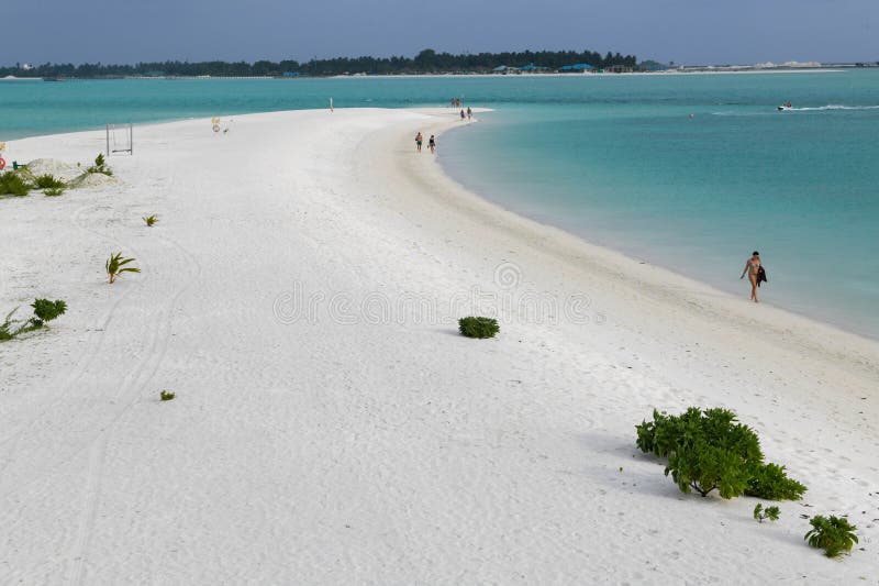 The Beach of Villa Park Resort on Ari Atoll in Maldives Editorial Image ...