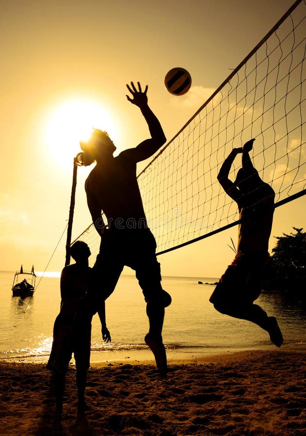 Volleyball in sunset stock image. Image of dance, hands - 14741587