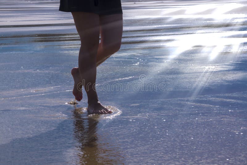 Beach walk stock photo. Image of barefoot, foot, walk - 38310680