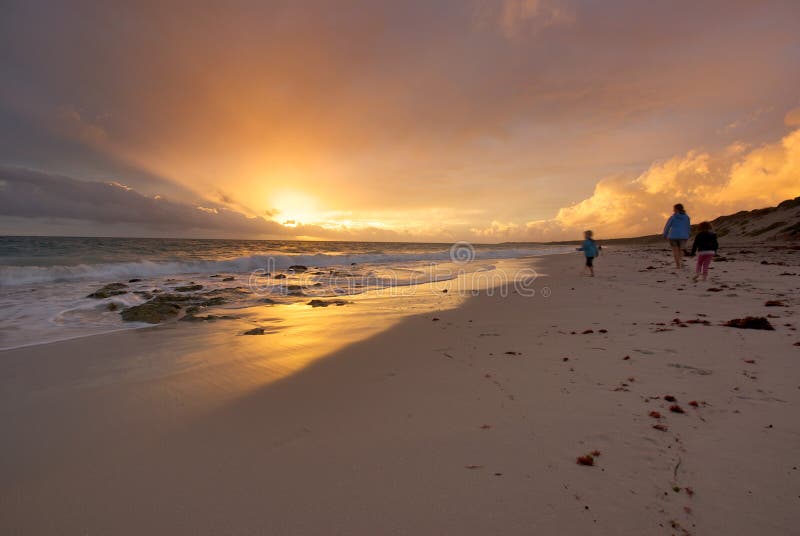 Beach Walk stock photo. Image of walk, beach, light, reflection - 9531826