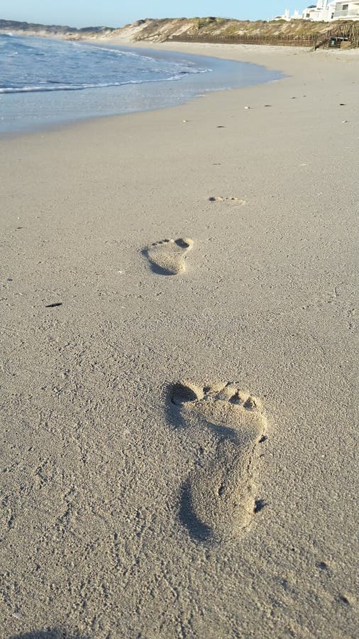 Beach walk stock photo. Image of footprints, lagoon, solitude - 51771514