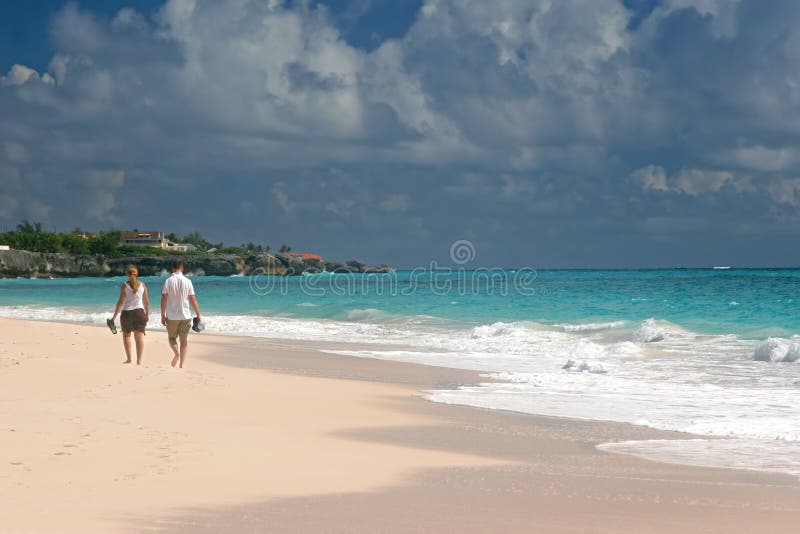 Beach Walkers stock photo. Image of pink, destination - 7170002