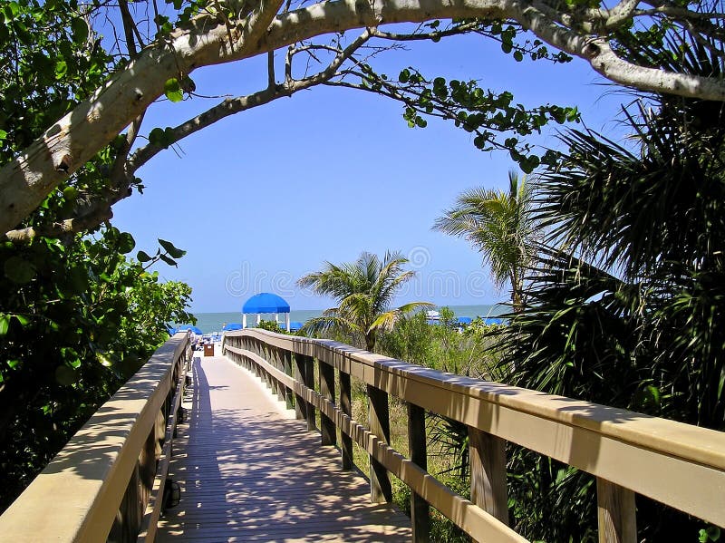 Beach Walkway stock image. Image of planks, resort, path - 615123