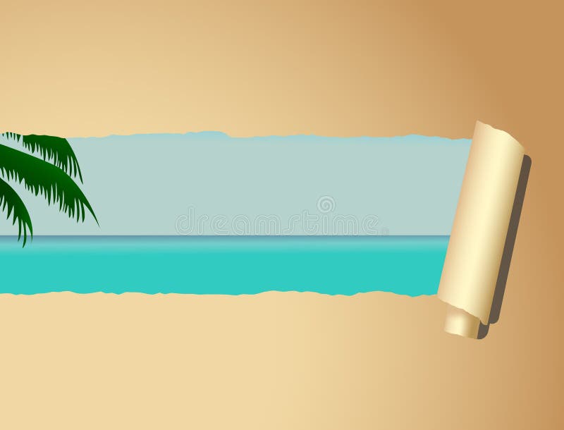 Beach Wallpaper stock vector. Illustration of brown, paper - 14769236