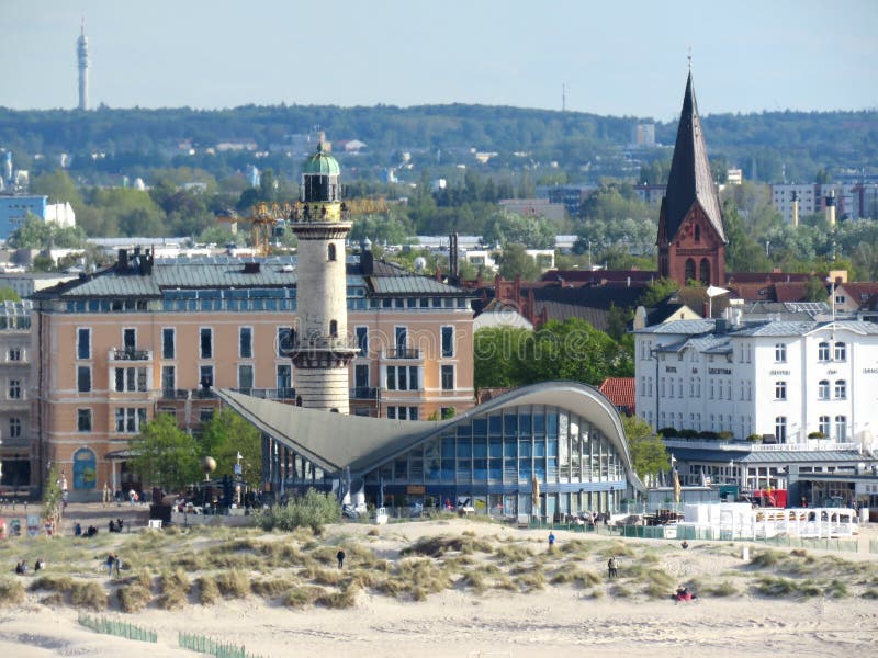 The Beach of Warnemuende on the Baltic Sea Stock Image - Image of ...