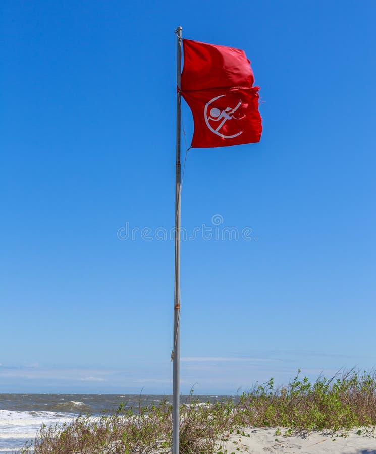 Beach Warning Flags stock photo. Image of swimmers, atlantic - 70129968