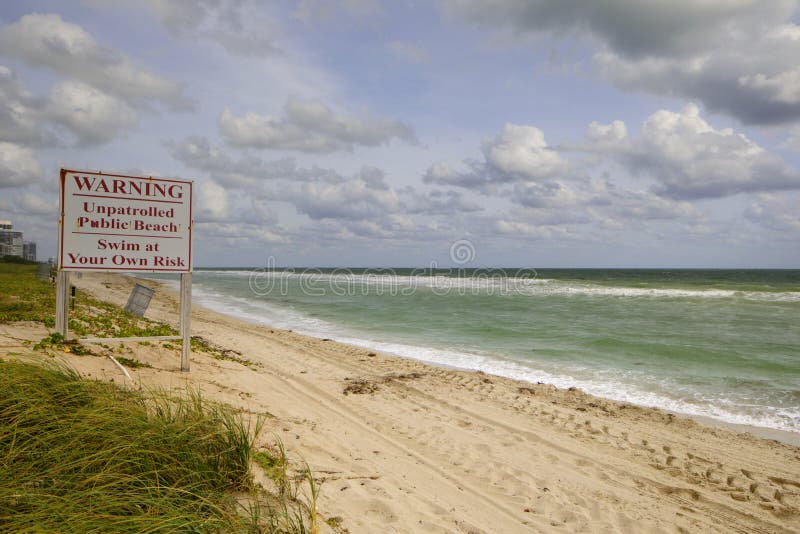 Beach warning sign stock image. Image of florida, sign - 79498531