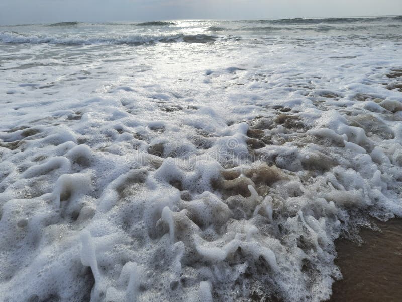 Beach Water Bubbles Waves Cool Waves Stock Image - Image of cool ...