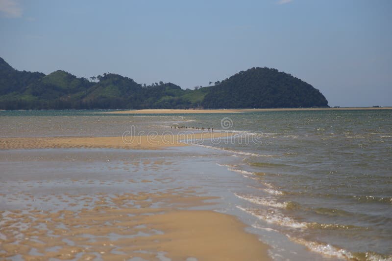 Beach when water down stock image. Image of water, sand - 81996257