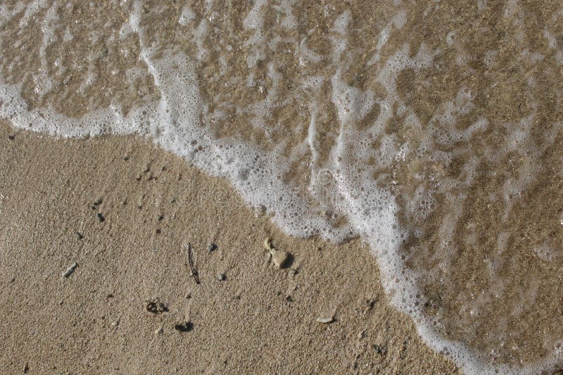 Beach Water Meets the Edge of the Beach Stock Photo - Image of java ...