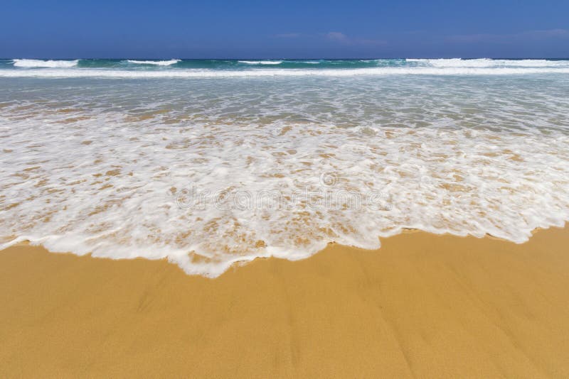 Beach wave stock image. Image of sand, beach, wave, fuerteventura ...