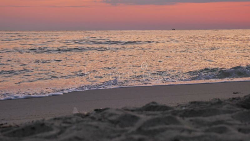 Beach Wave Splashing Macro in Sunset 4k Stock Footage - Video of shore ...