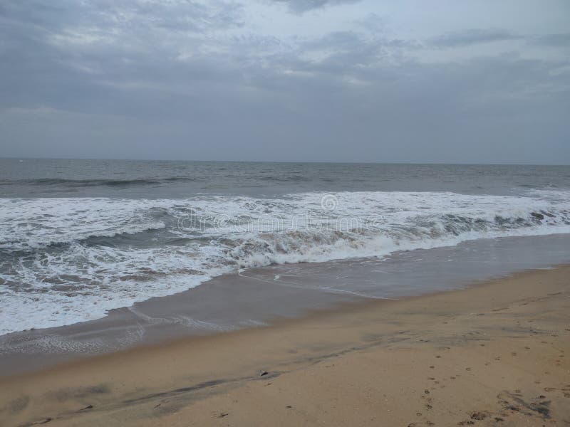 Beach waves morning stock image. Image of shore, sand - 258281019