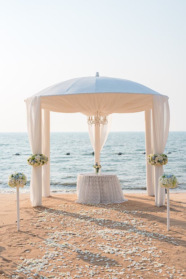 Beach Wedding setup stock photo. Image of decor, beautiful - 94157866