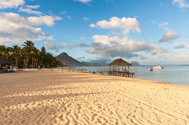 Mauritius Beach on West Coast Stock Image - Image of tropical, coast ...