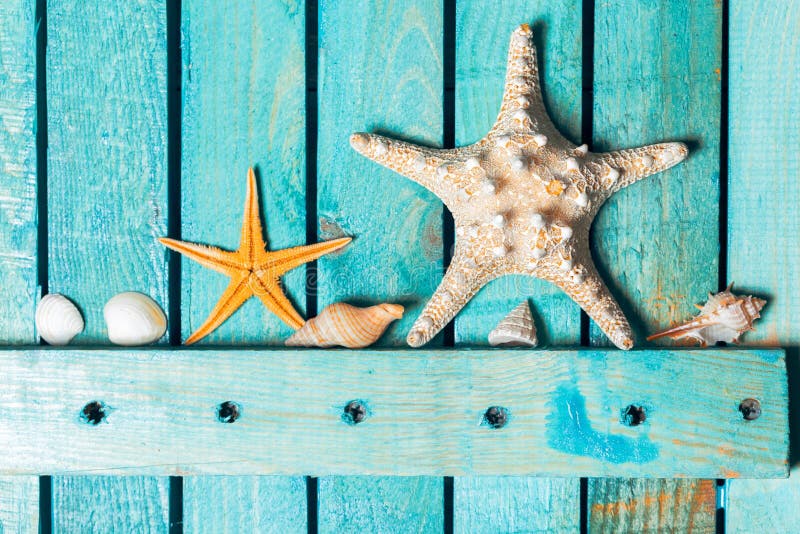 Beach stock image. Image of summer, wooden, shell, frame - 115246939