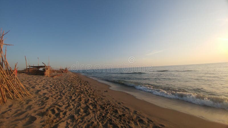 Beach of wood stock photo. Image of summer, sand, water - 110243444