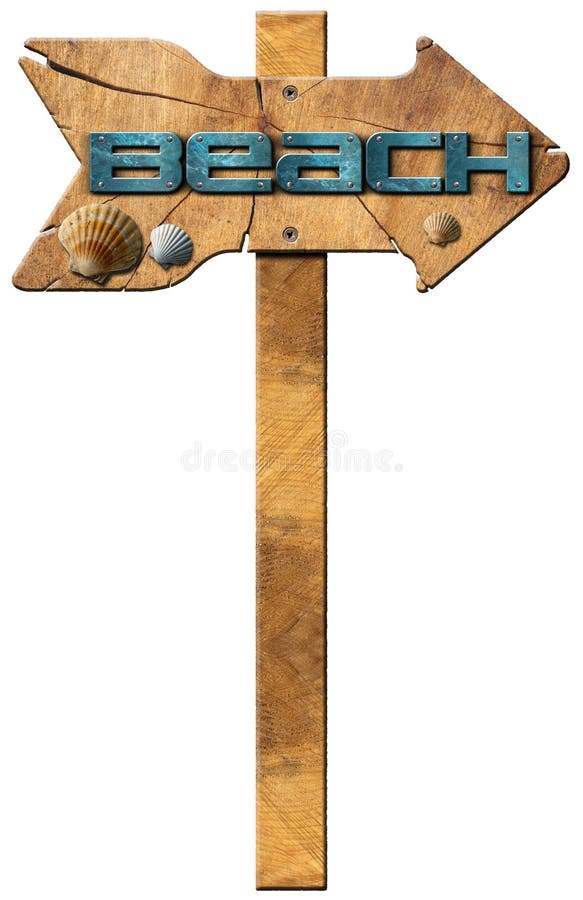Directional Sign Beach Stock Illustrations – 229 Directional Sign Beach ...