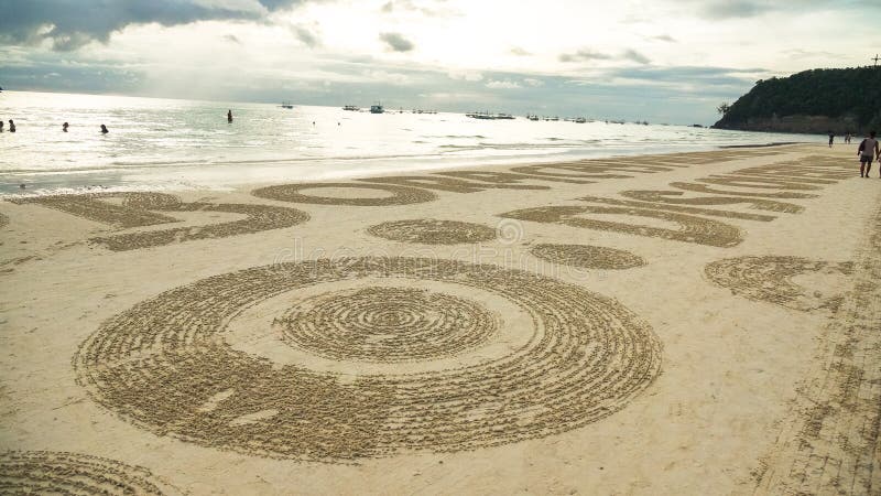 Beach Writing in the Sand stock photo. Image of travel - 78300154