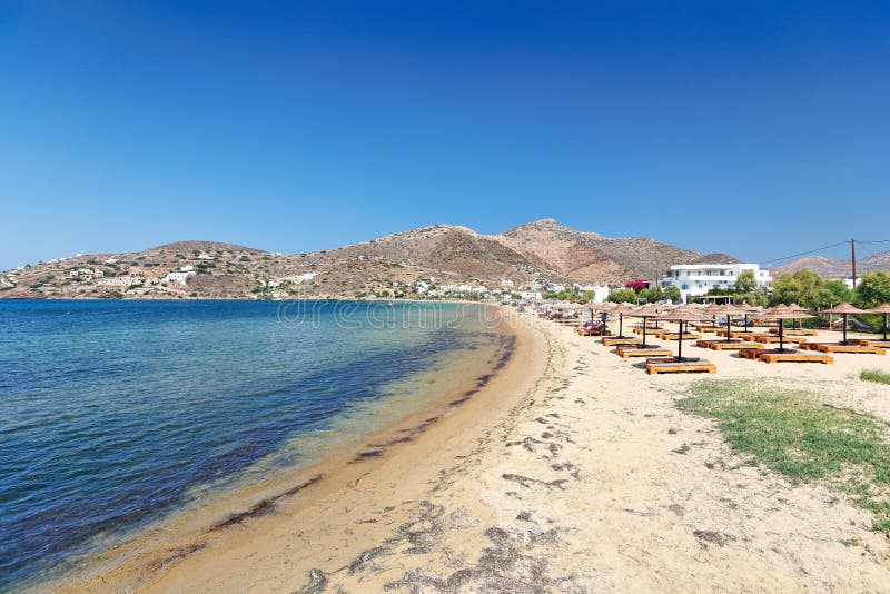 The Beach Yialos in Ios Island, Greece Stock Image - Image of natural ...