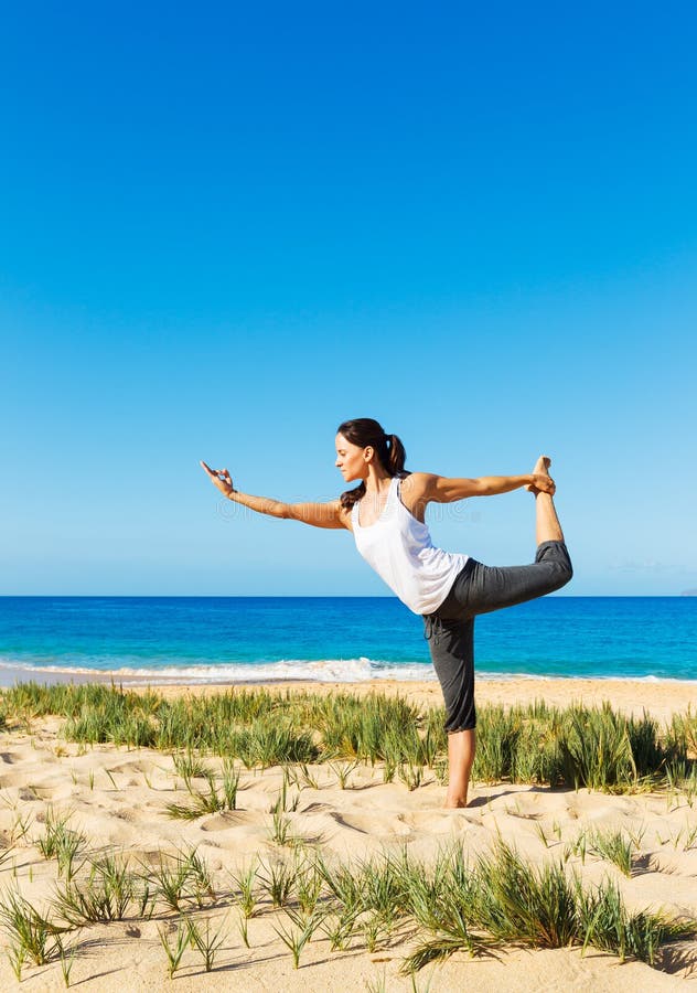 Beach Yoga stock image. Image of blue, freedom, island - 30828273