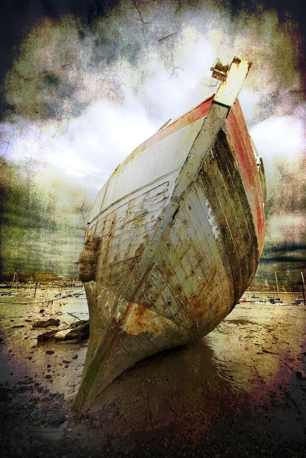 Old row boat stock photo. Image of painted, marina, grungy - 4423938