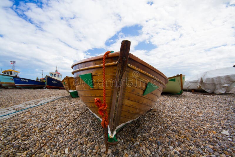 Beached Fishing Boats stock photo. Image of ship, small - 59132204