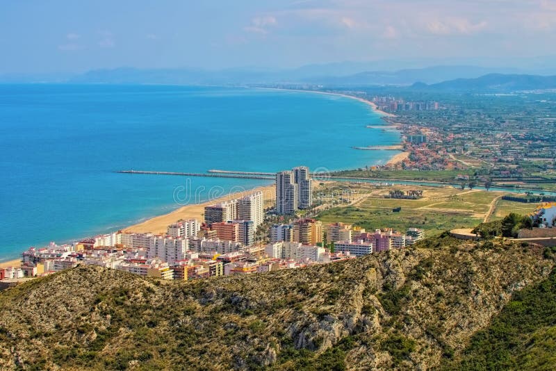 Beaches Around Cullera, Province Valencia Stock Image - Image of costa ...