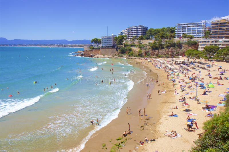 Beaches of Salou, Spain editorial photo. Image of catalunya - 151646991
