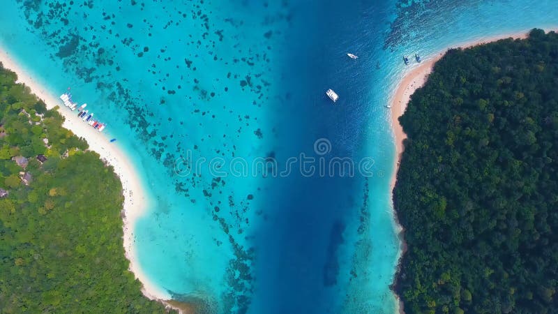 Beaches separated by water stock image. Image of beaches - 264703433