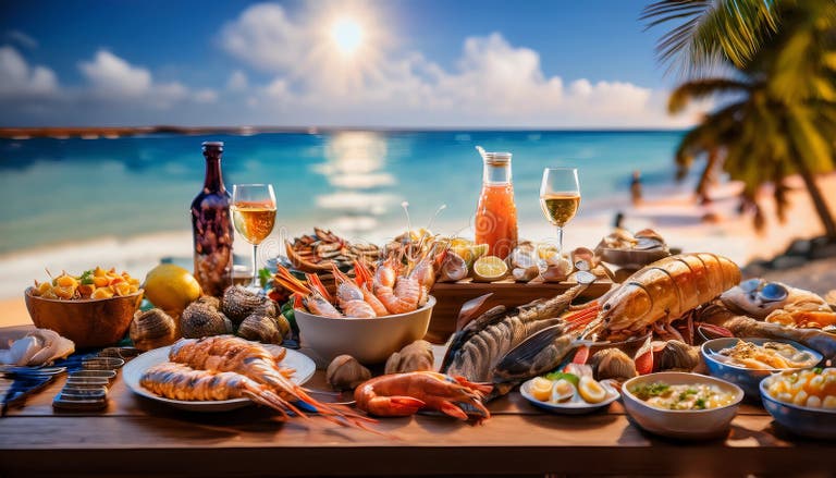 Beachfront Buffet Stock Illustrations – 18 Beachfront Buffet Stock ...
