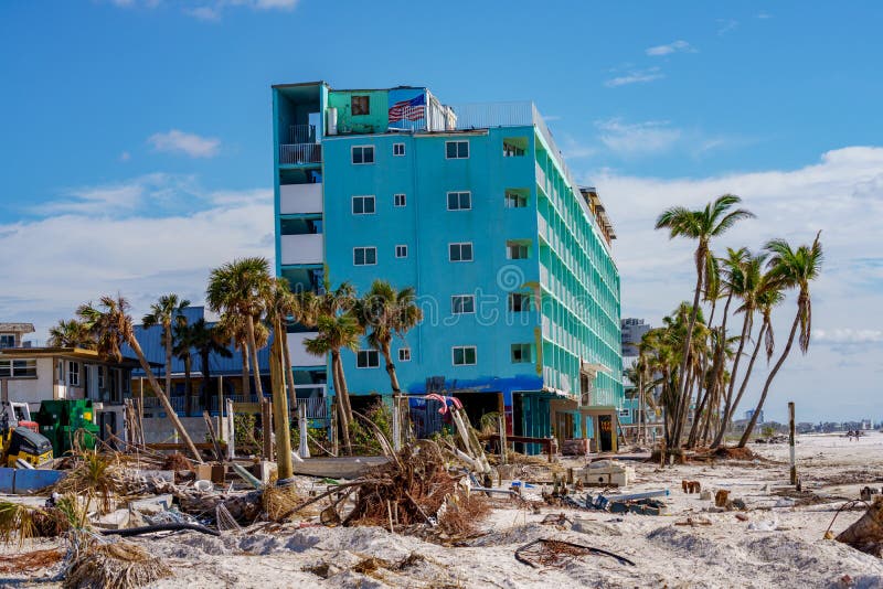 Beachfront Building Damaged by Hurricane Ian Storm Surge and Heavy ... Beachfront Building Damaged by Hurricane Ian Storm Surge and Heavy ...