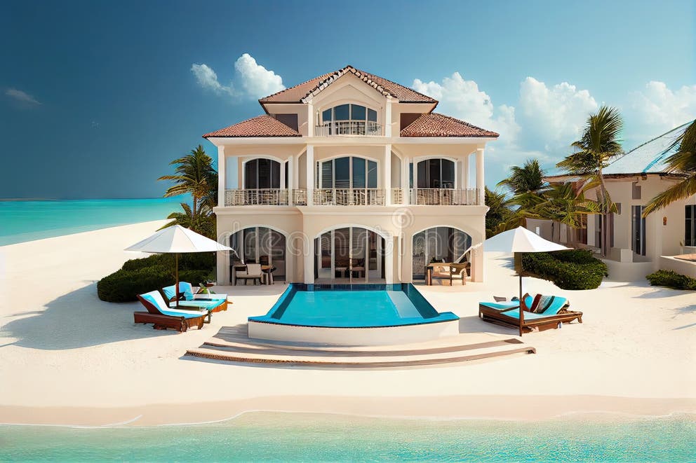 Beachfront Villa with Infinity Pool, Providing a Relaxing Setting for ...