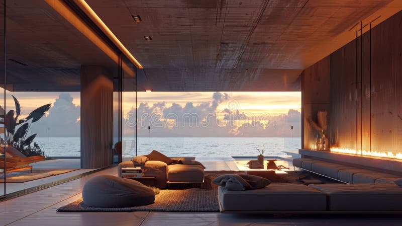 A Beachfront Villa with a Smart Lighting System that Adjusts According ...