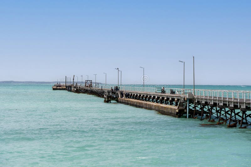 Beachport Jetty in South Australia Stock Image - Image of south, blue ...