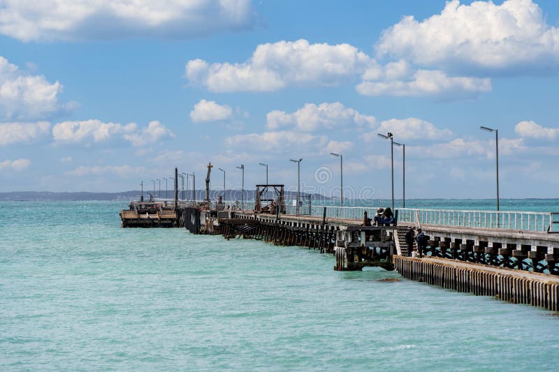 Beachport Jetty in South Australia Stock Photo - Image of beautiful ...